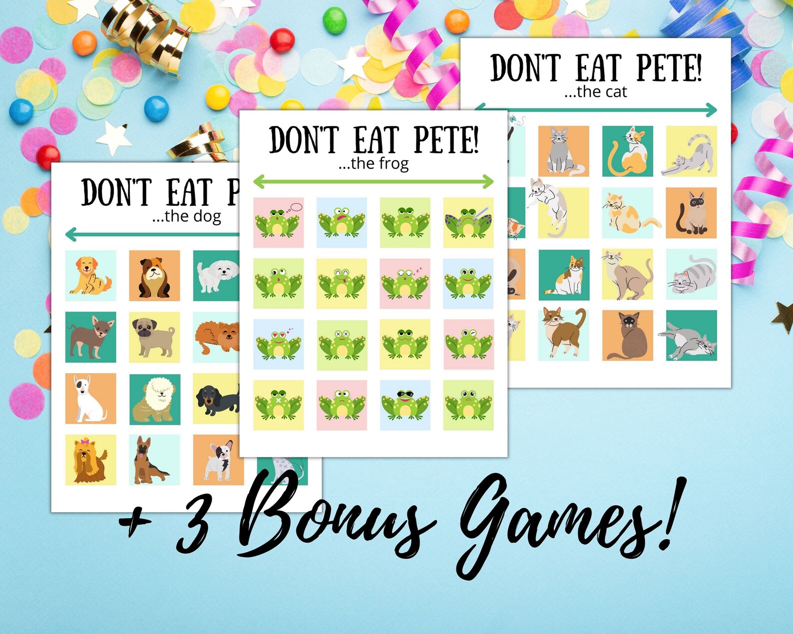 Don't Eat Pete BUNDLE Printable Kids Games Classroom - Etsy