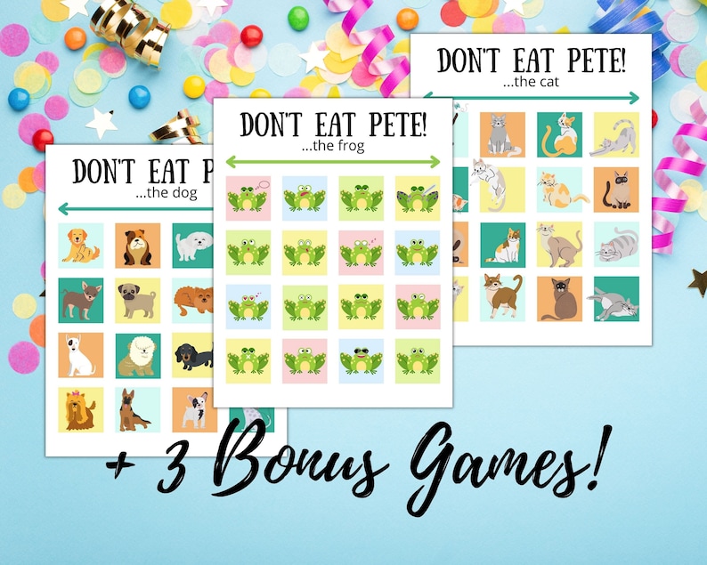 Don't Eat Pete BUNDLE Printable Kids Games Classroom - Etsy