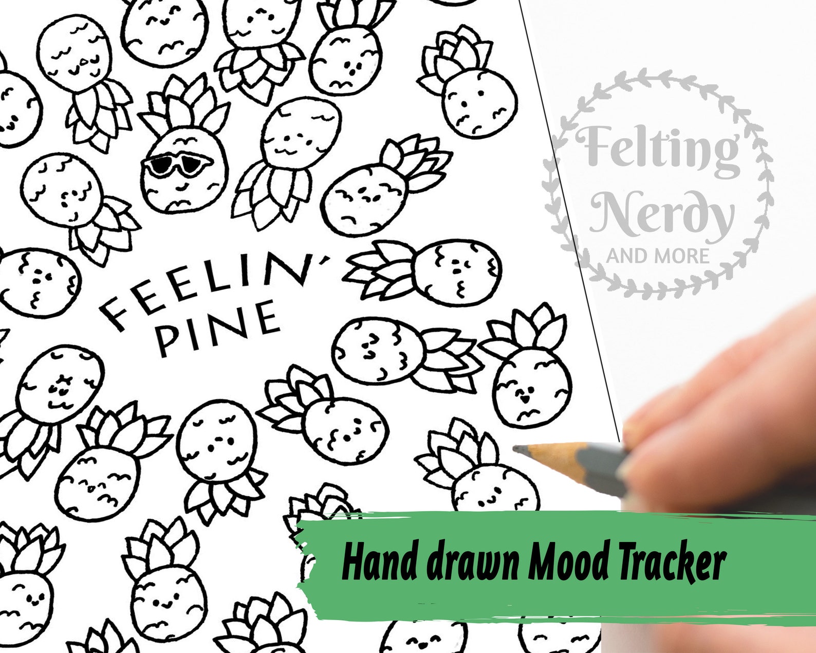 Mood Tracker Coloring Page Bullet Journal Printable Bujo | Etsy