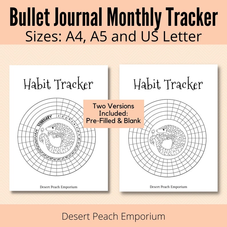 Habit Tracker Printable Coloring Pages Tracker Bundle Daily - Etsy