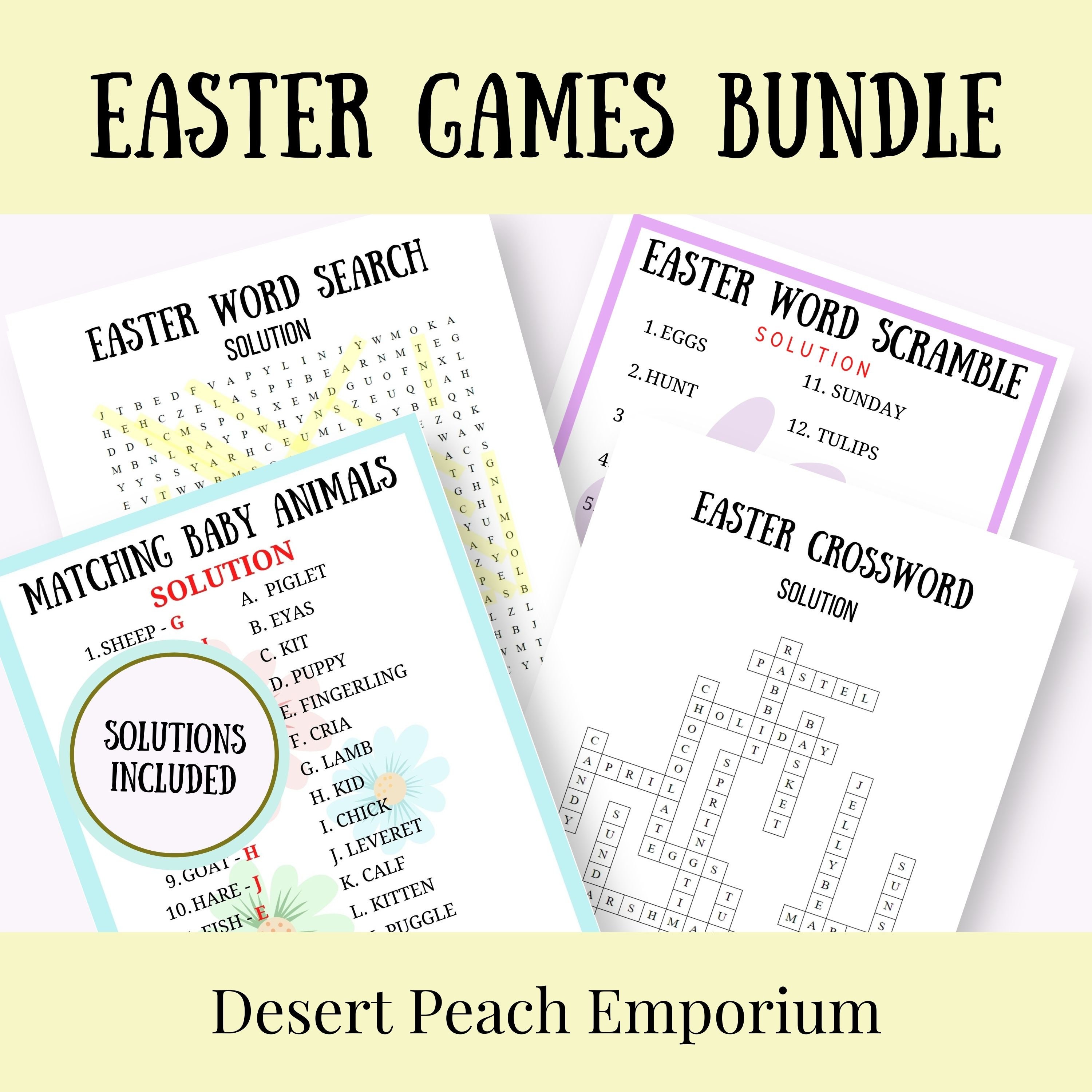 Easter Games Bundle Printable Easter Games Easter Printable - Etsy
