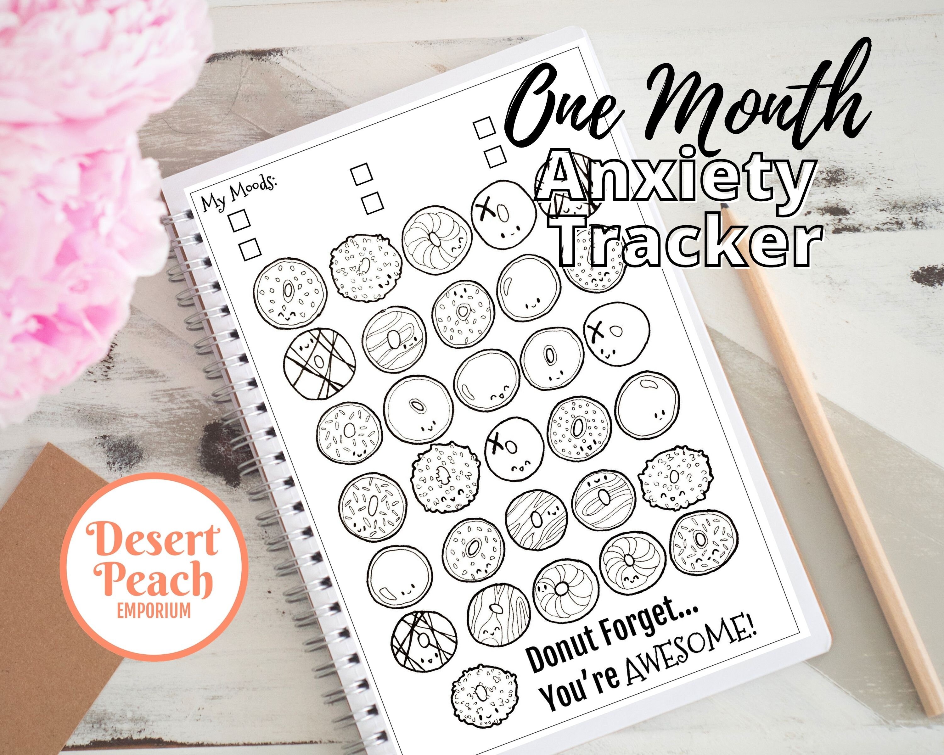 Mood Tracker Coloring Page, Bullet Journal Printable, Bujo Insert ...