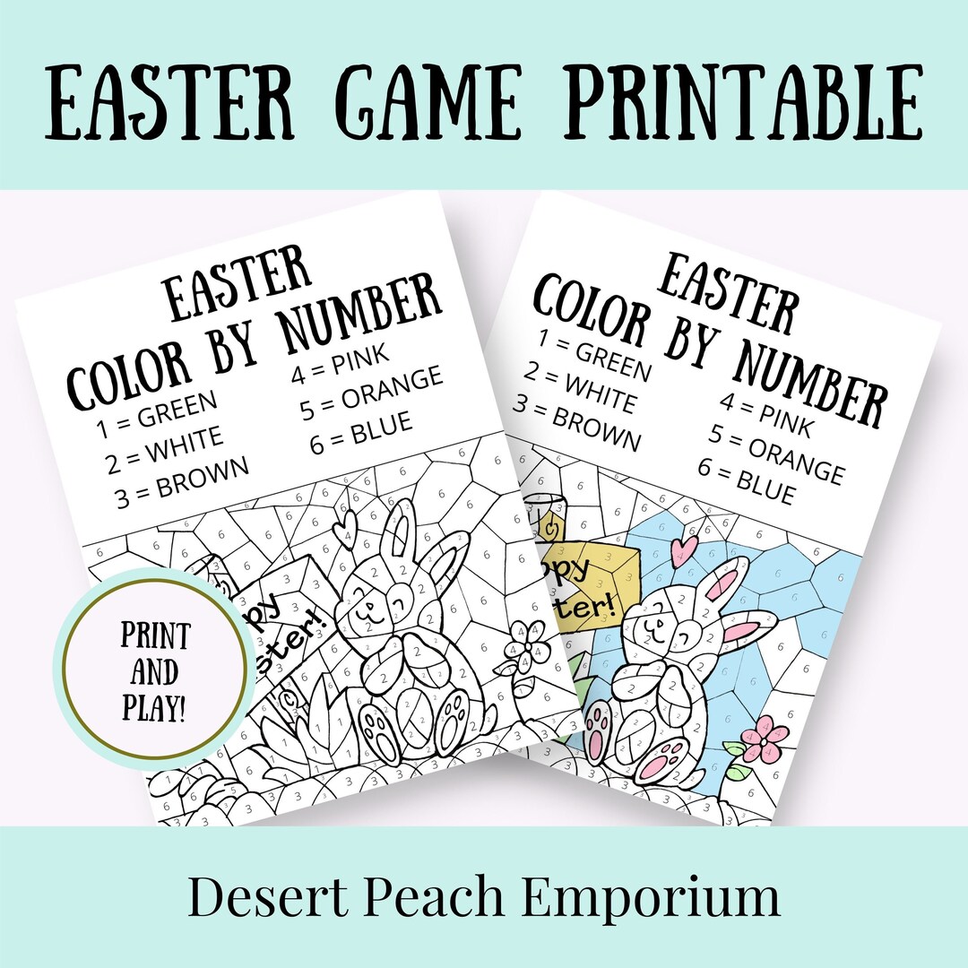 Easter Games Printable, Easter Coloring Page, Easter Printable, Easter ...