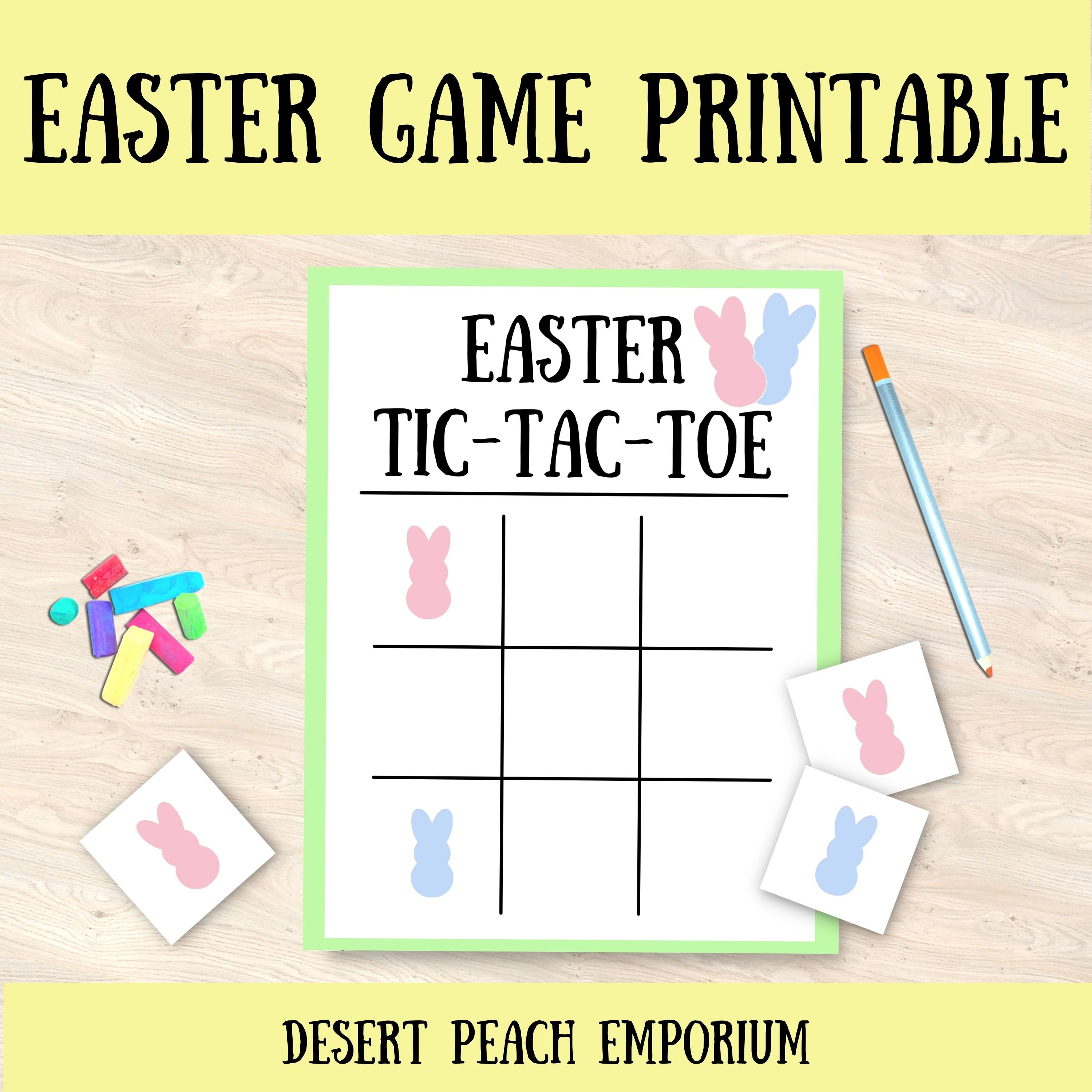 Easter Tic Tac Toe, Easter Game Printable, Easter Game for Kids, Easter ...