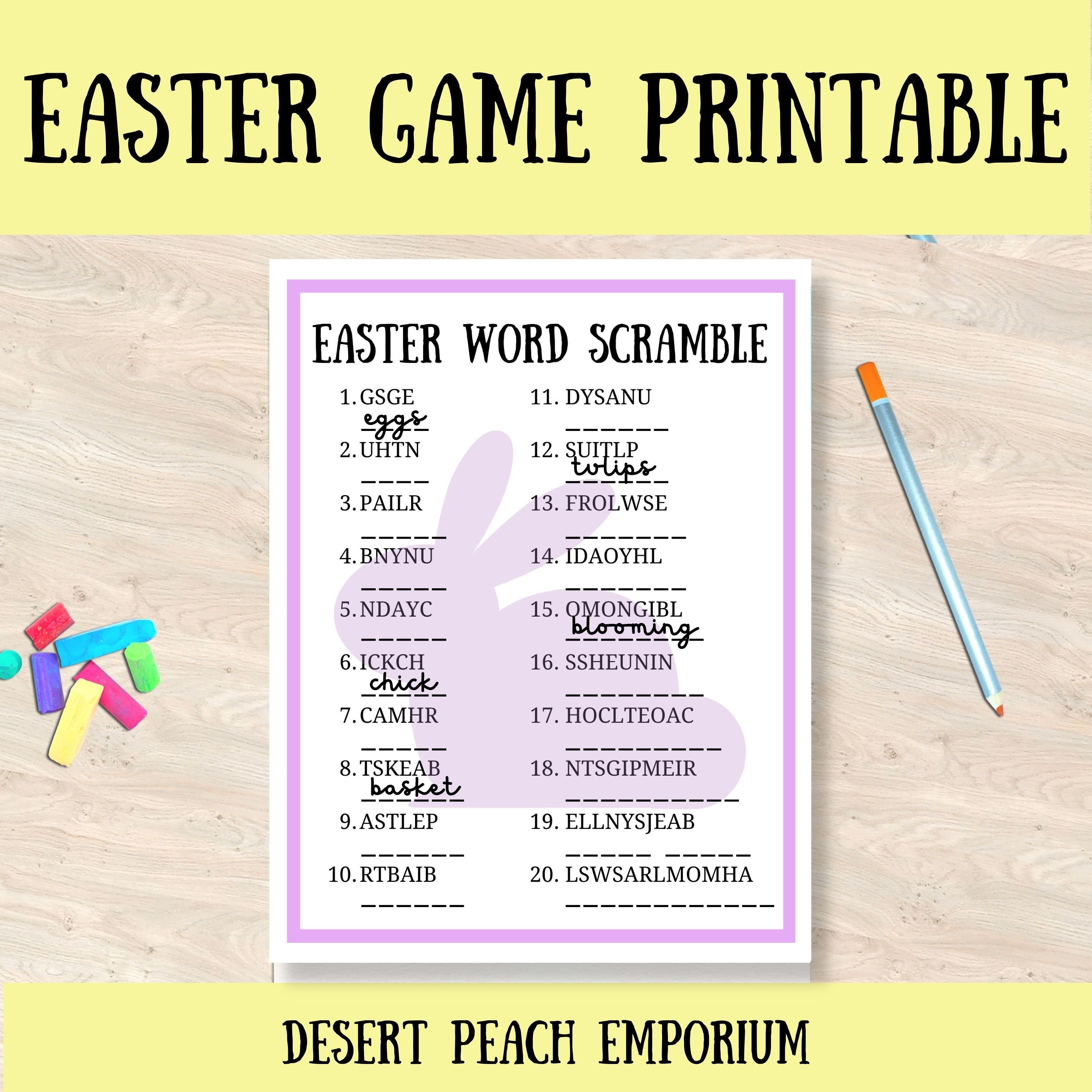 Easter Games Printable, Easter Game for Kids, Easter Printable, Easter ...