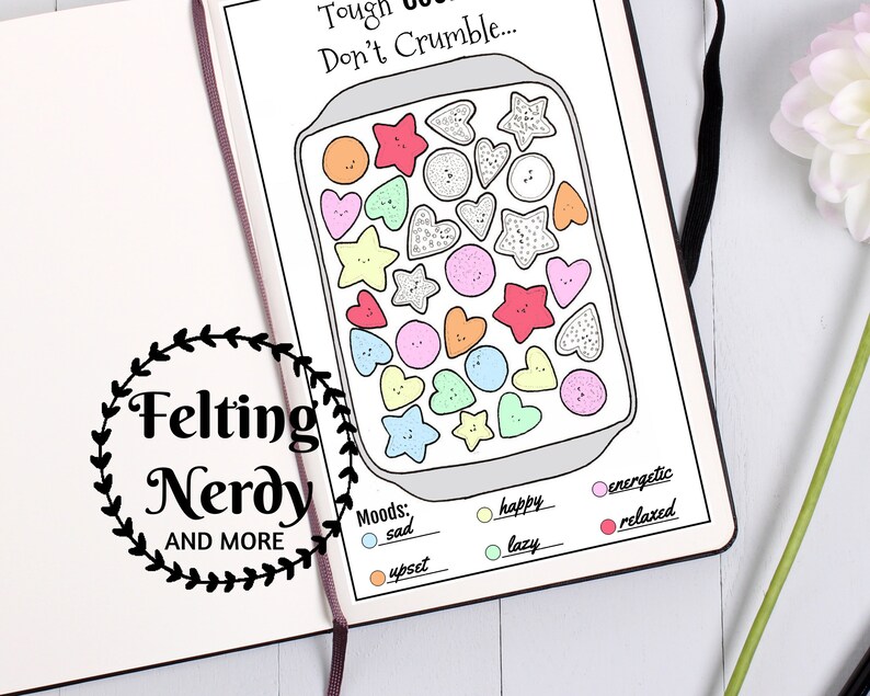 Mood Tracker Coloring Page, Bullet Journal Printable, Bujo Insert ...