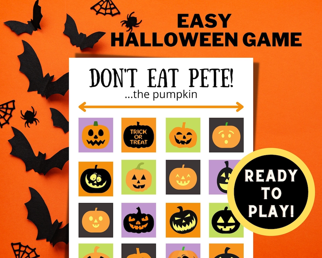 Don't Eat Pete Halloween Game, Printable Kids Party Game (PDF) - Etsy UK