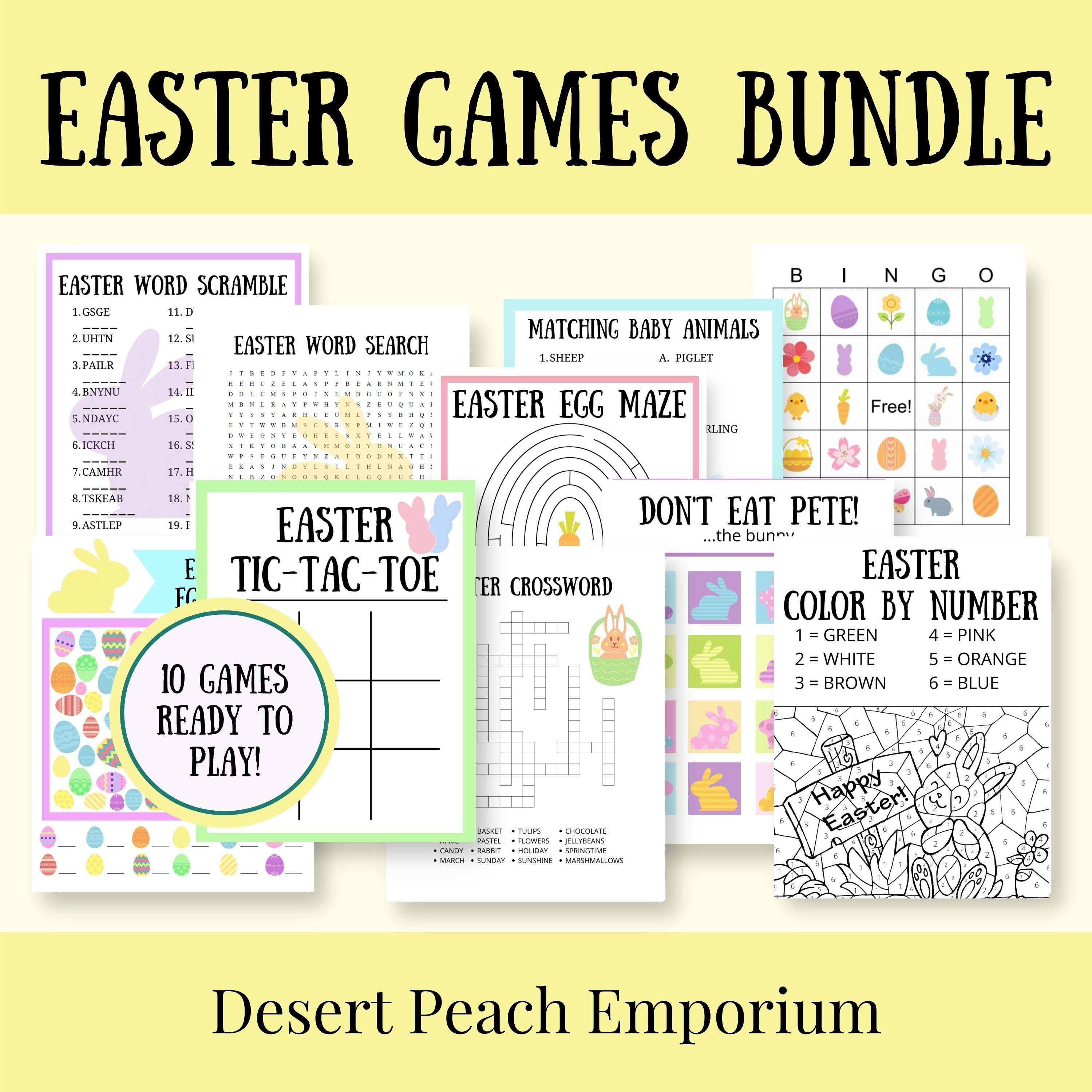 Easter Games Bundle, Printable Easter Games, Easter Printable, Easter ...