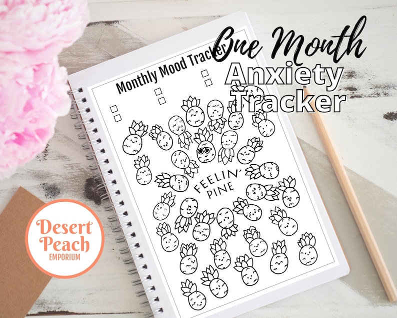 Mood Tracker Coloring Page Bullet Journal Printable Bujo - Etsy