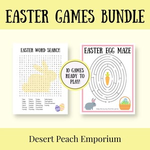 Easter Games Bundle, Printable Easter Games, Easter Printable, Easter ...
