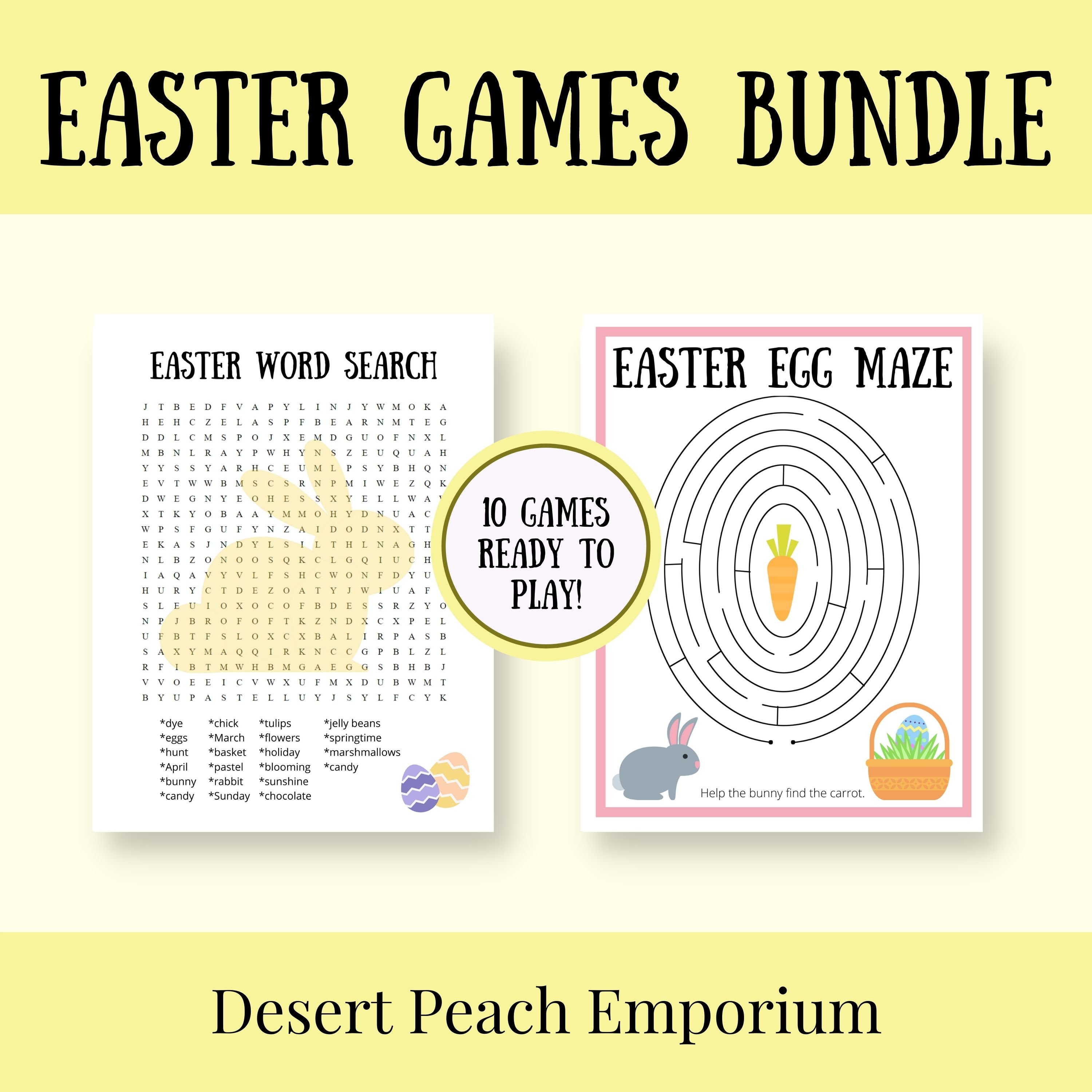 Easter Games Bundle Printable Easter Games Easter Printable - Etsy