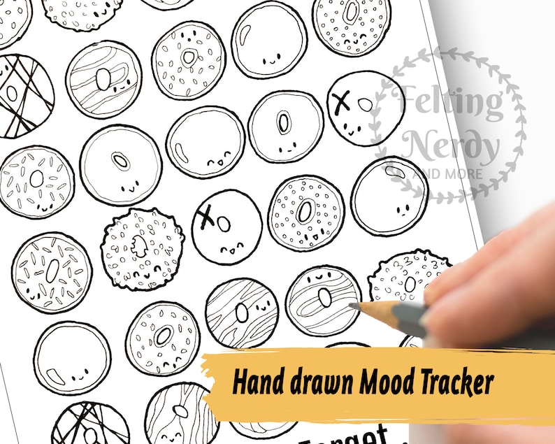 Mood Tracker Coloring Page, Bullet Journal Printable, Bujo Insert ...