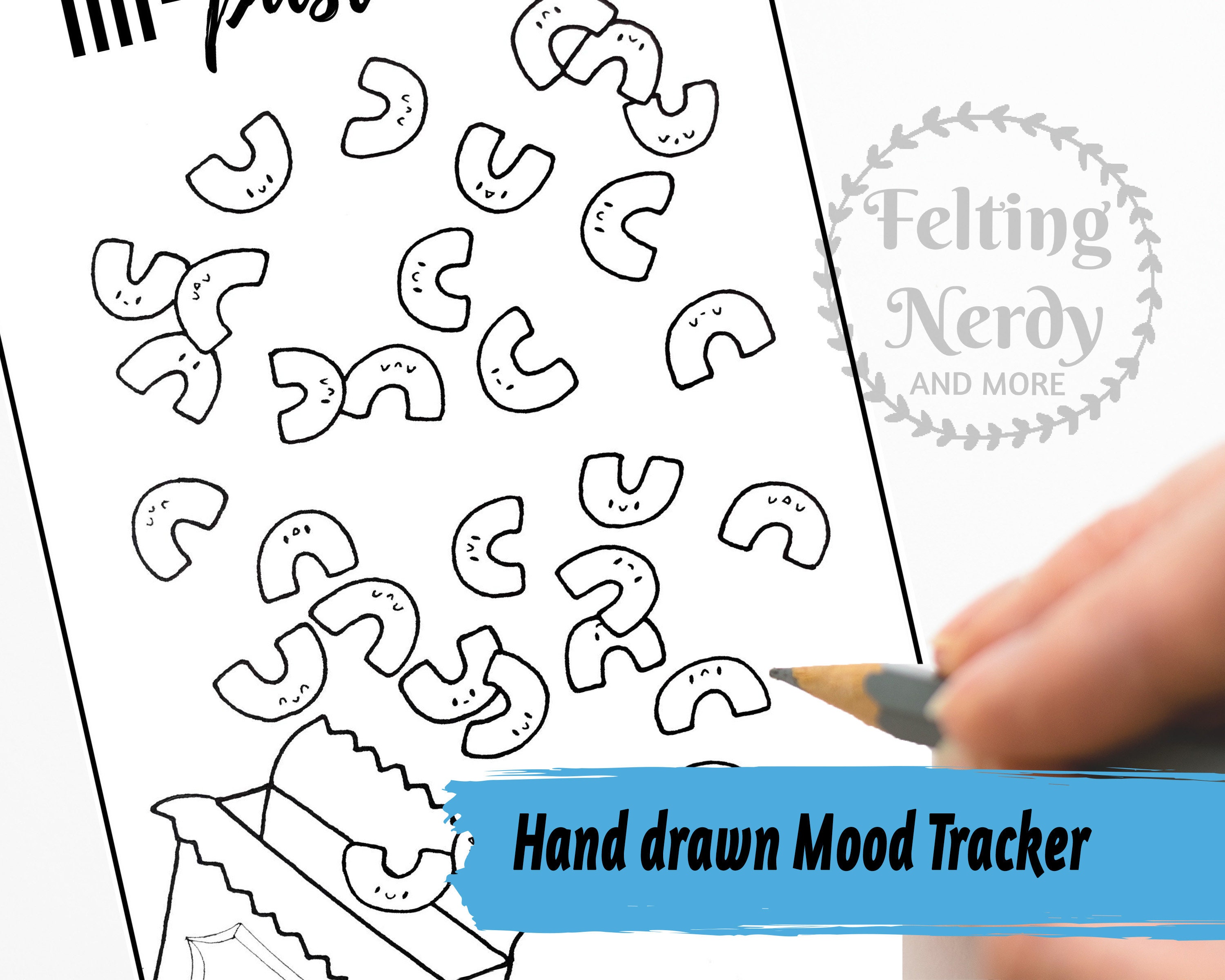 Mood Tracker Coloring Page, Bullet Journal Printable, Bujo Insert ...
