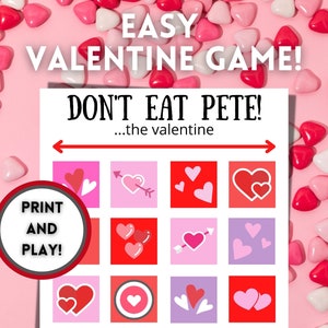 Don't Eat Pete, Valentine Game, Printable Kids Games, Game for Kids ...