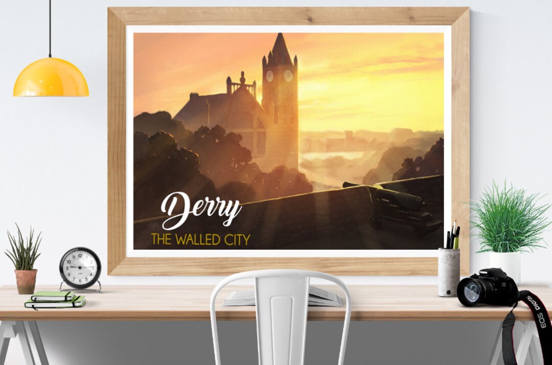 Imprimer poster / Artwork of Derry: the Walled City, Irlande du Nord ...