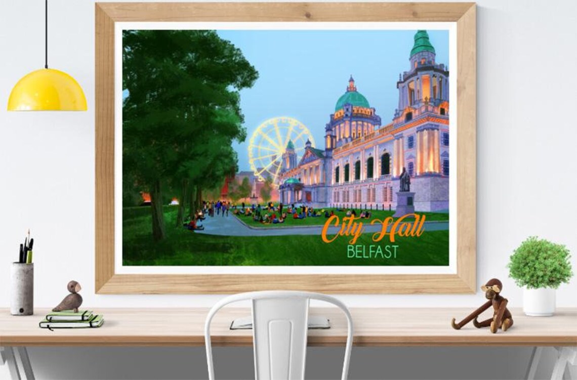 Belfast Print / Artwork: City Hall - Etsy