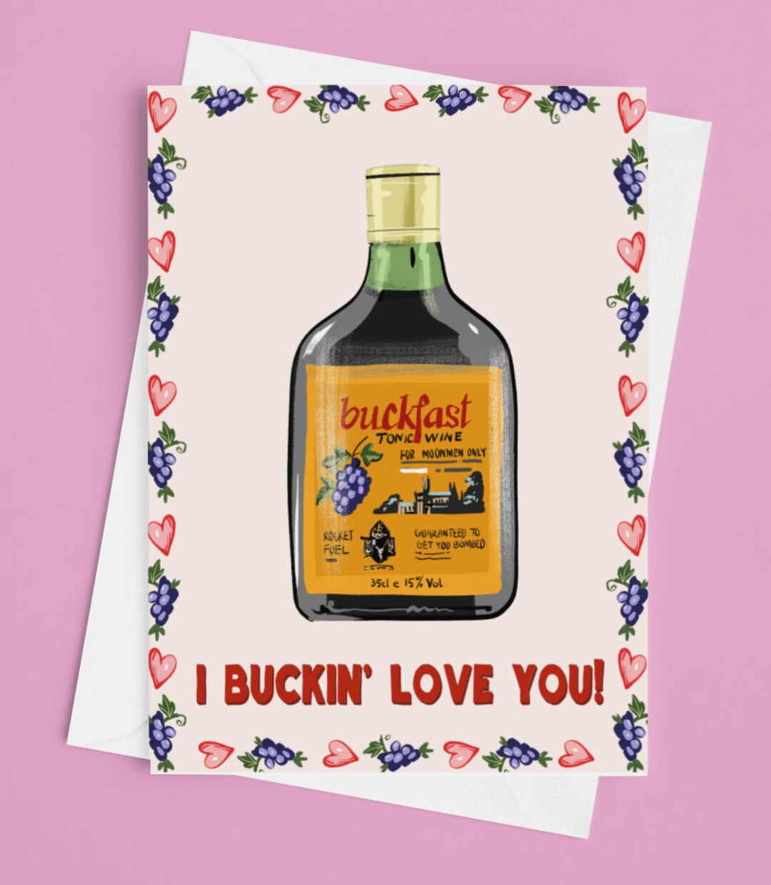 I Buckin Love You Buckfast Irish Valentines Day Card - Etsy UK