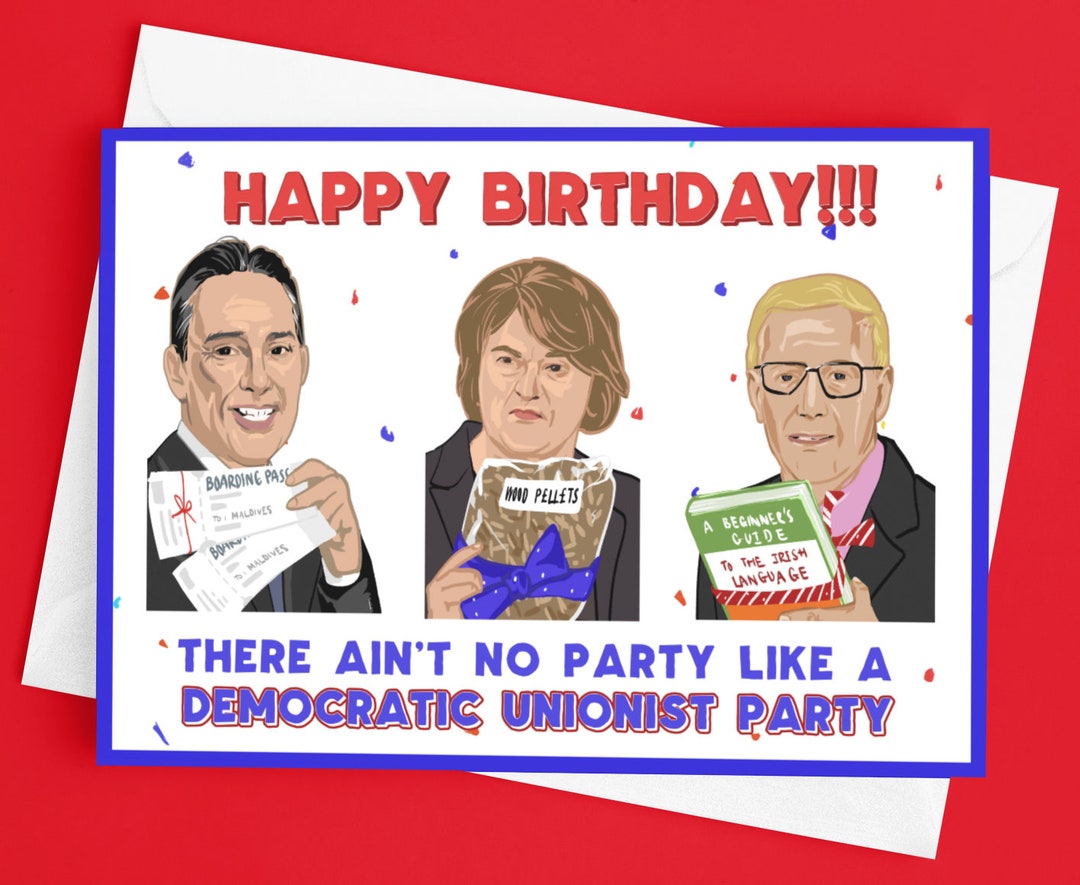 DUP Birthday Card - Northern Irish Humour - Etsy