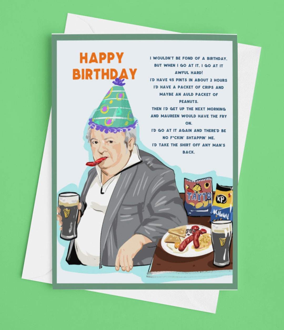 Pintman Paddy Losty Funny Irish Birthday Card - Etsy