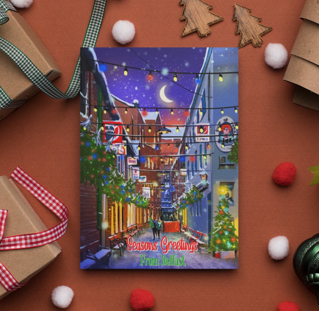 Belfast Christmas Greetings Card - Etsy