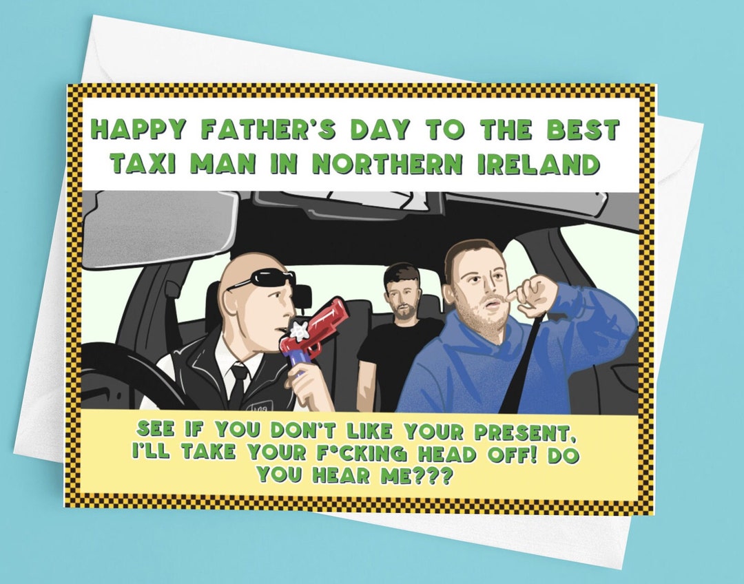 Funny Belfast Taxi Man Father's Day Card - Etsy UK