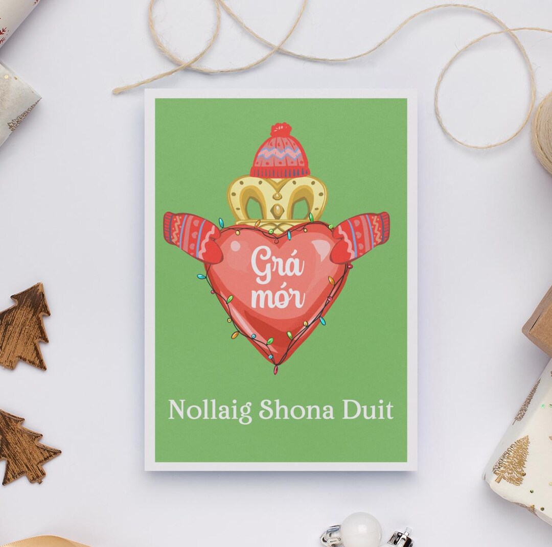 Nollaig Shona Claddagh Christmas Card - Etsy