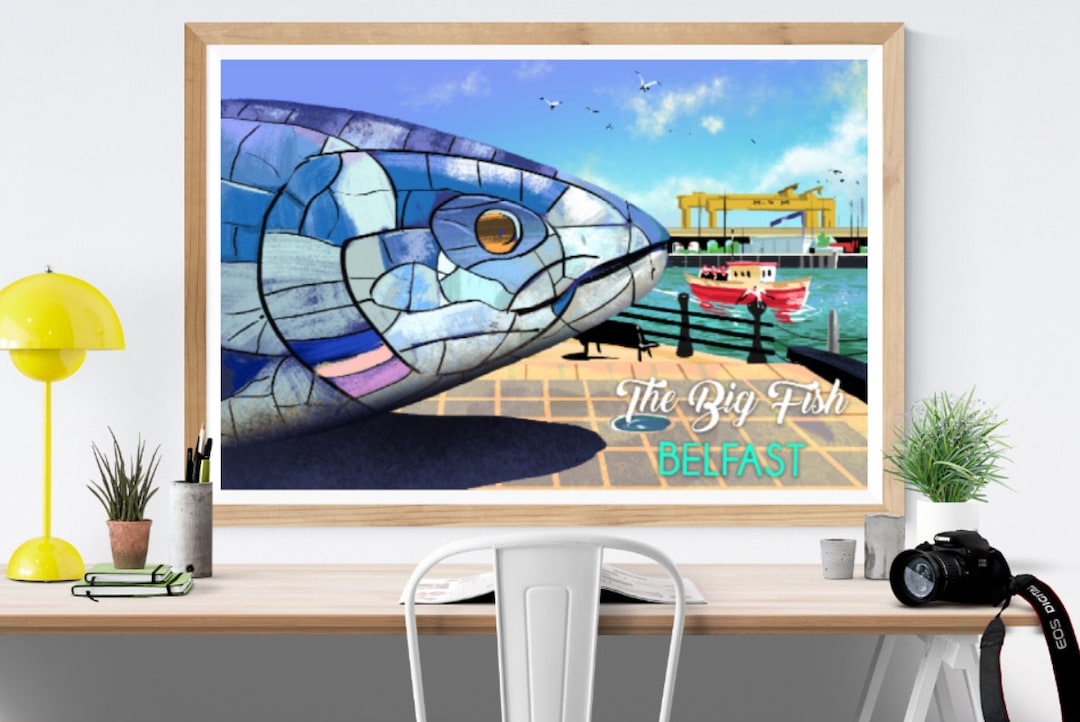 Belfast Print / Artwork: the Big Fish, Titanic Quarter, Belfast - Etsy