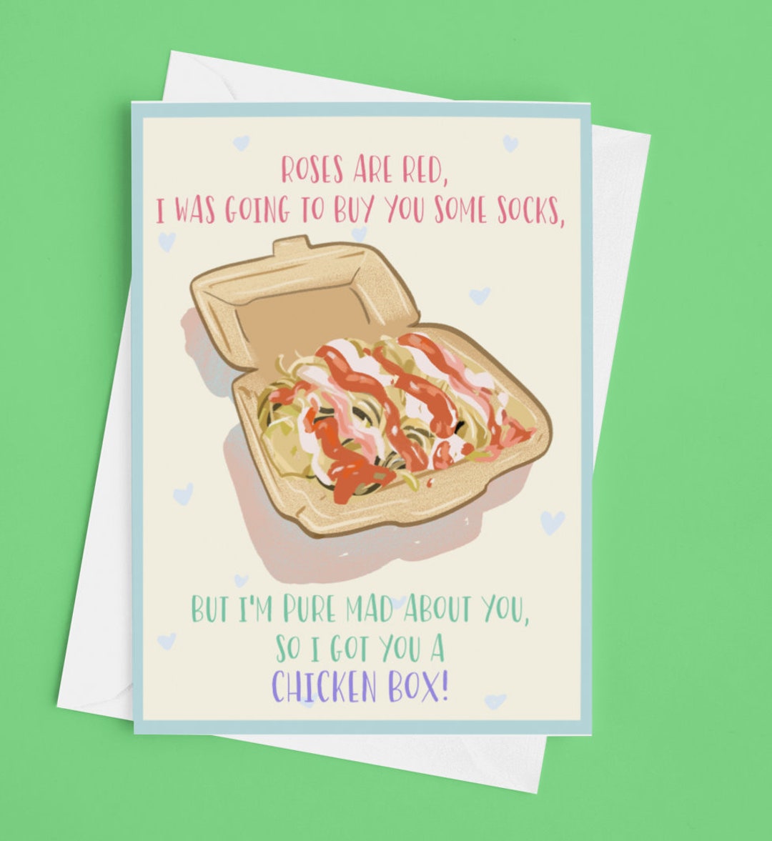 Chicken Box Derry Northern Ireland Valentines Card - Etsy