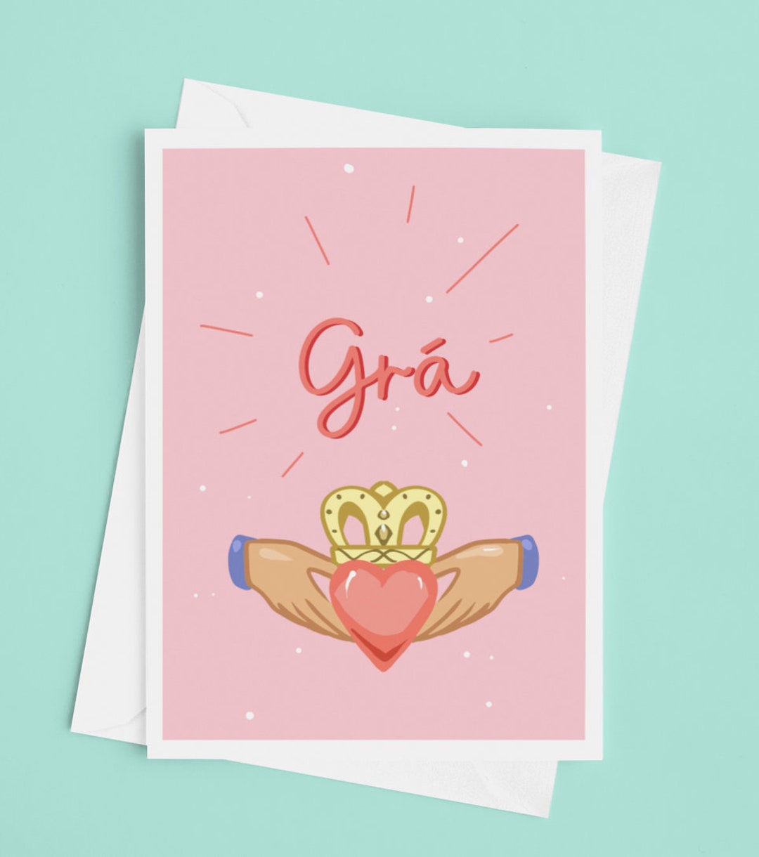 Gra/ Love Irish Language Irish Valentines Card - Etsy