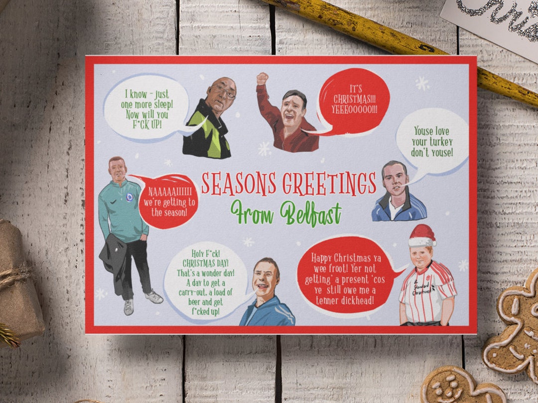 Funny Belfast Meme Compilation Christmas Card - Etsy