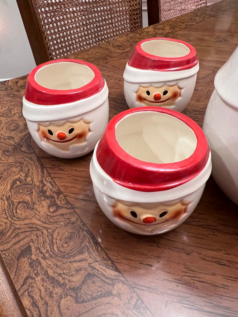 Holt Howard Vintage 1967 Cloud Santa Full Set. 1 Pitcher, 6 Mugs. Mint ...