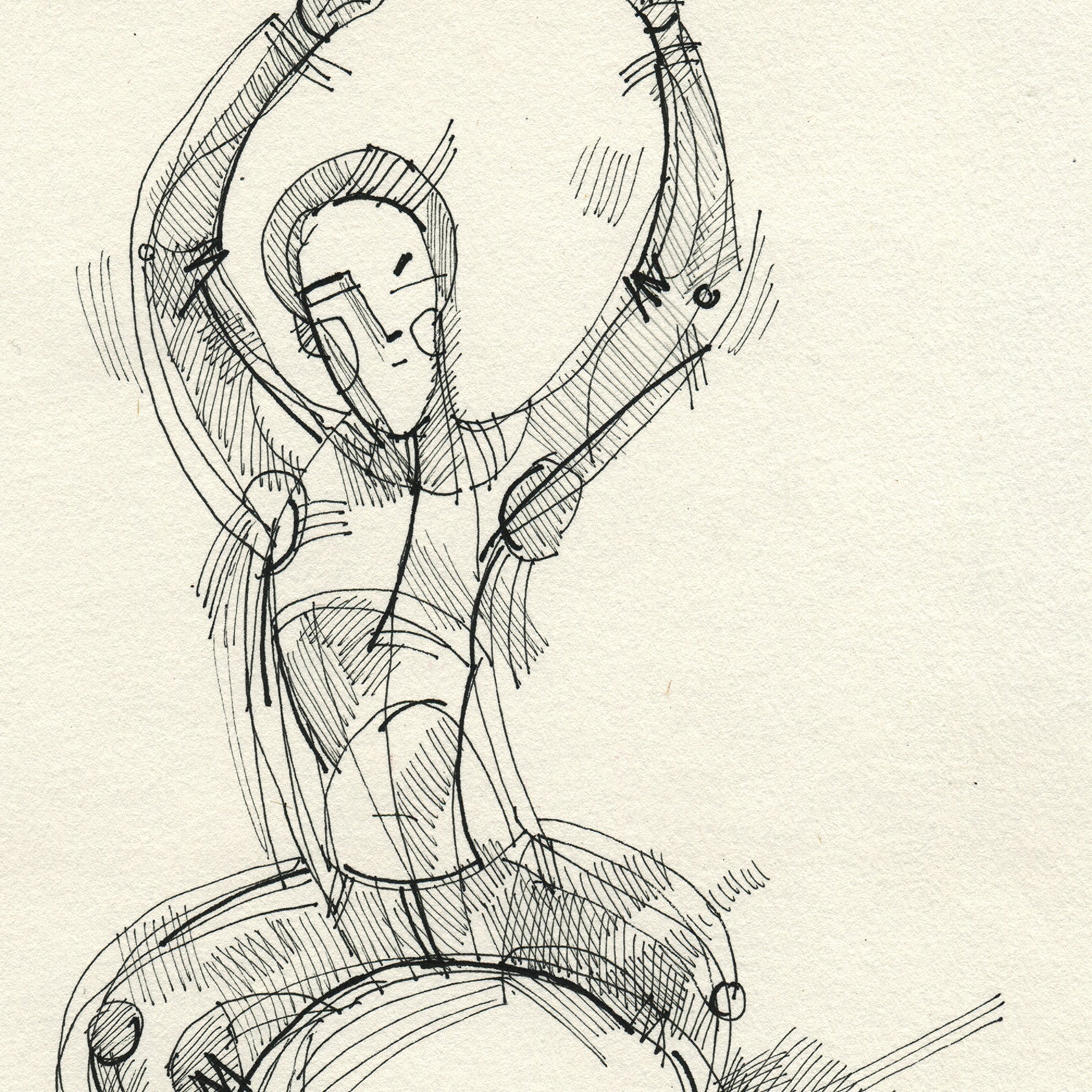 Balance. Figure of the Balancing Male Figure on the Ball. the - Etsy