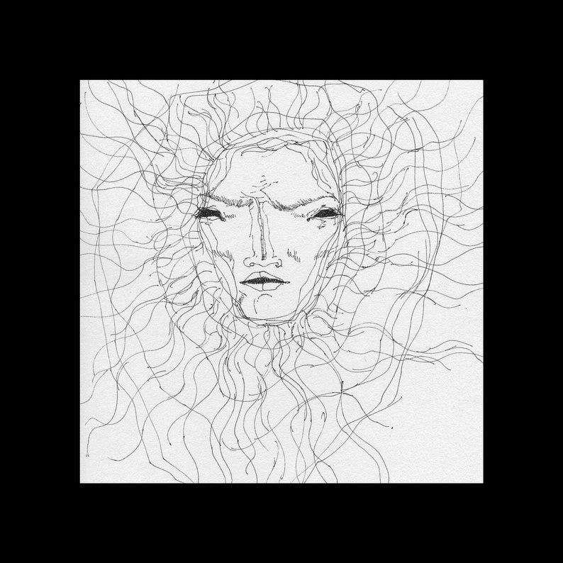 Envidia. Retrato de la envidia. El dibujo está hecho en un estilo ...