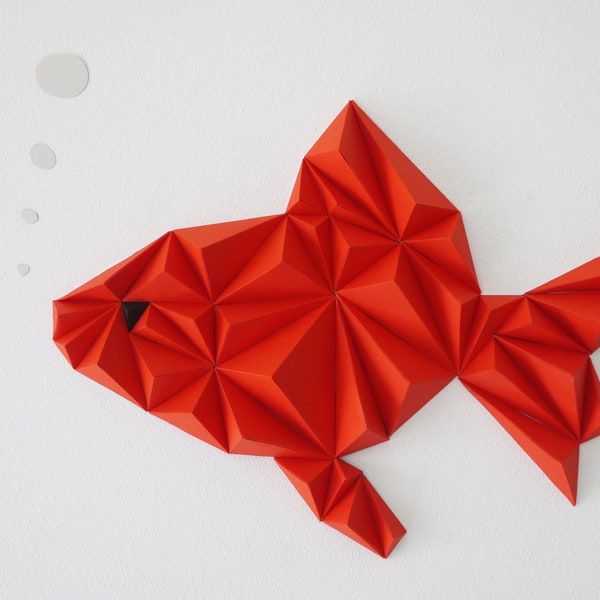 3d Goldfish Wall Decor - Etsy