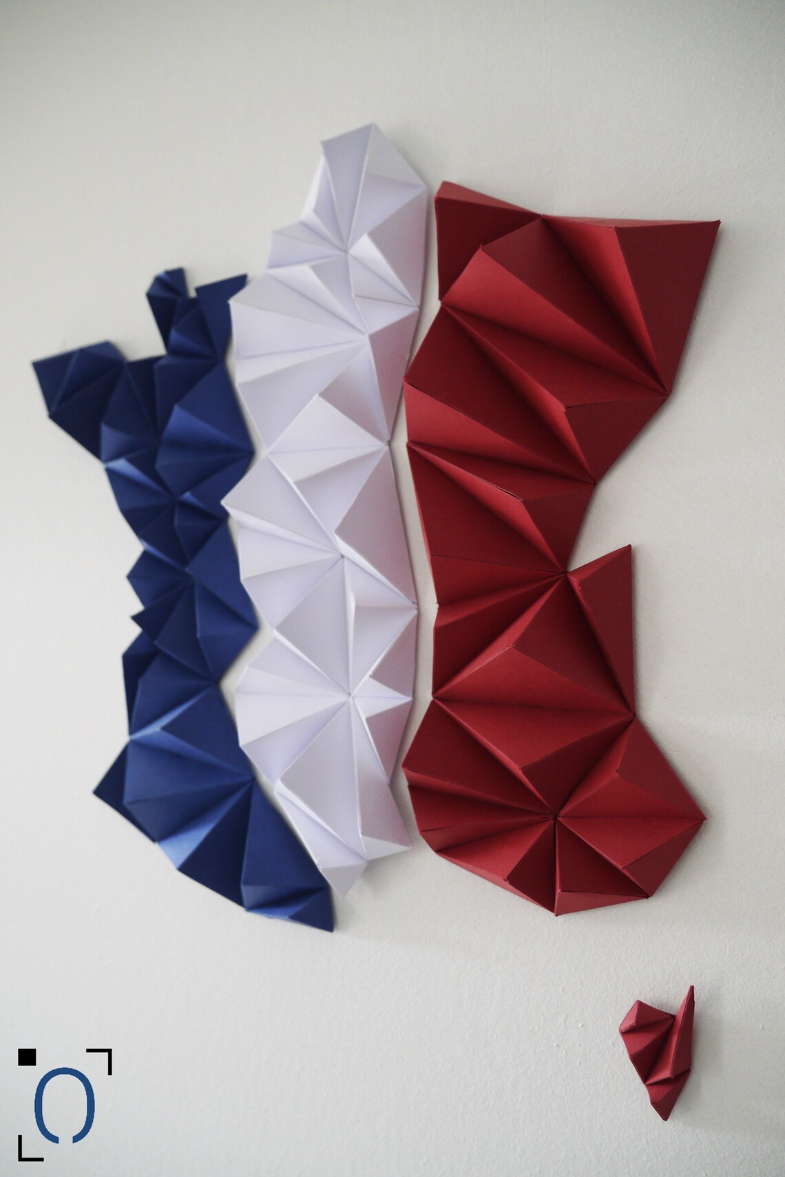 Kit Papercraft France 3D Tricolor S/M Size Wall Decoration - Etsy