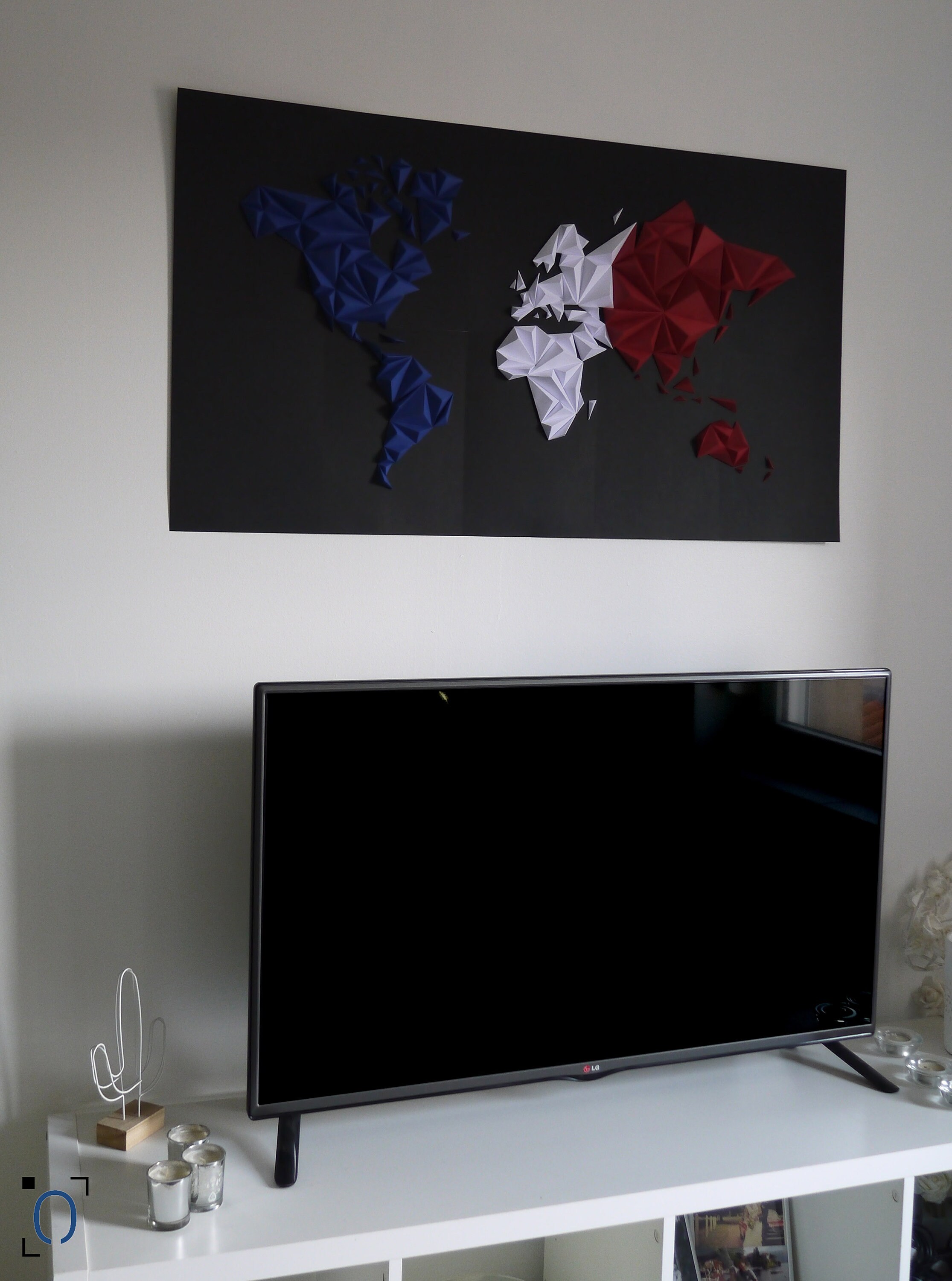 Kit Papercraft World Map 3D Tricolor Size S/M Wall - Etsy