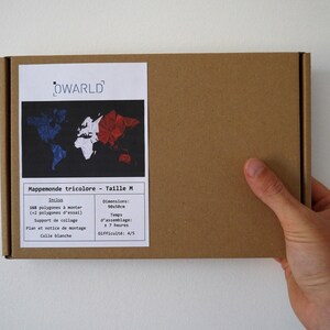 Kit Papercraft World Map 3D Tricolor Size S/M Wall - Etsy