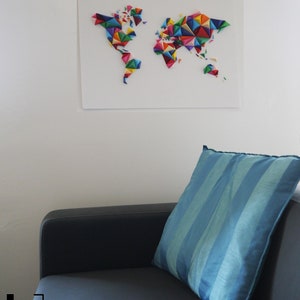 Kit papercraft World map 3D Multicolor S/M/L/XL size wall | Etsy