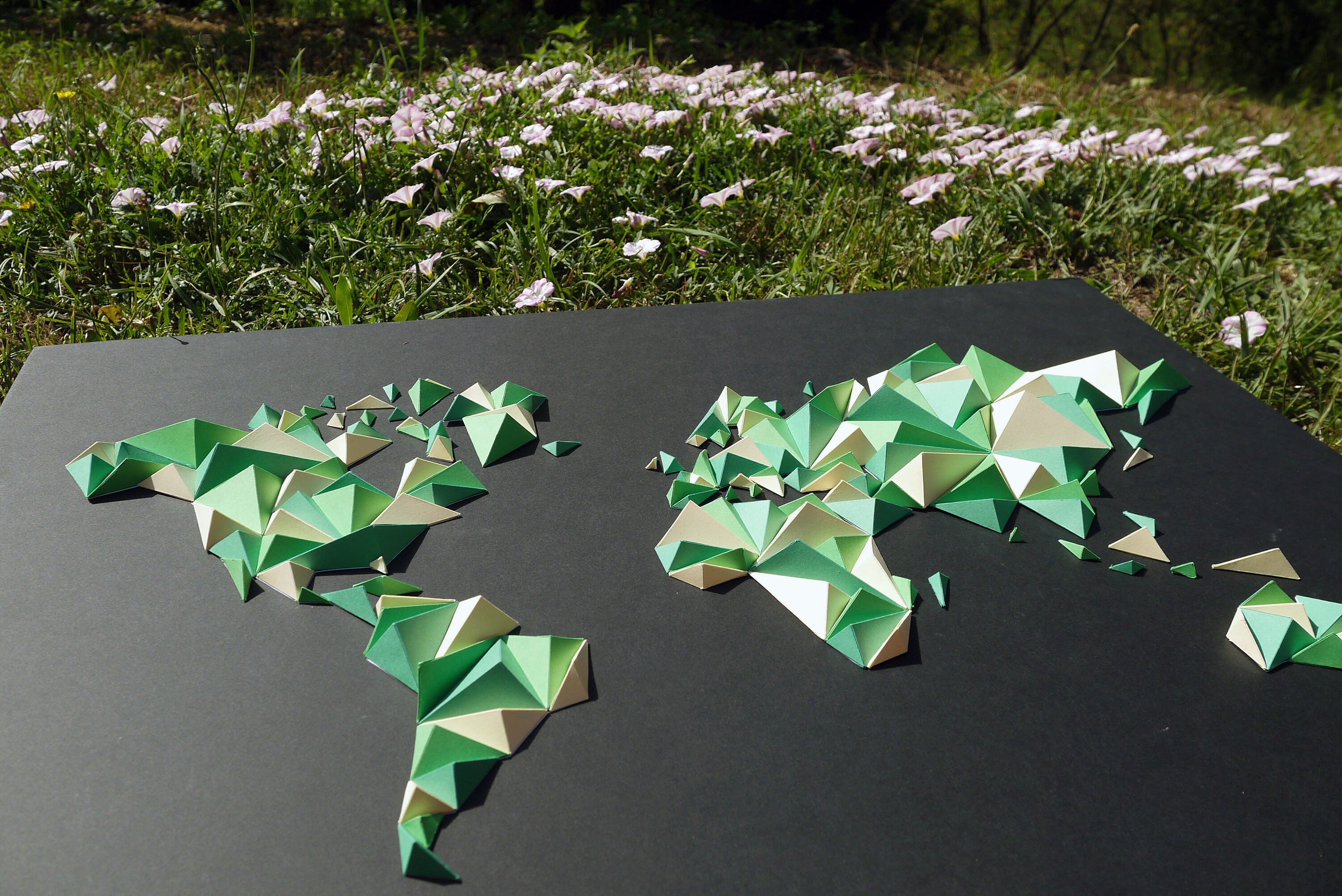 Papercraft Kit 3D Nature World Map Size S/M/L Wall - Etsy