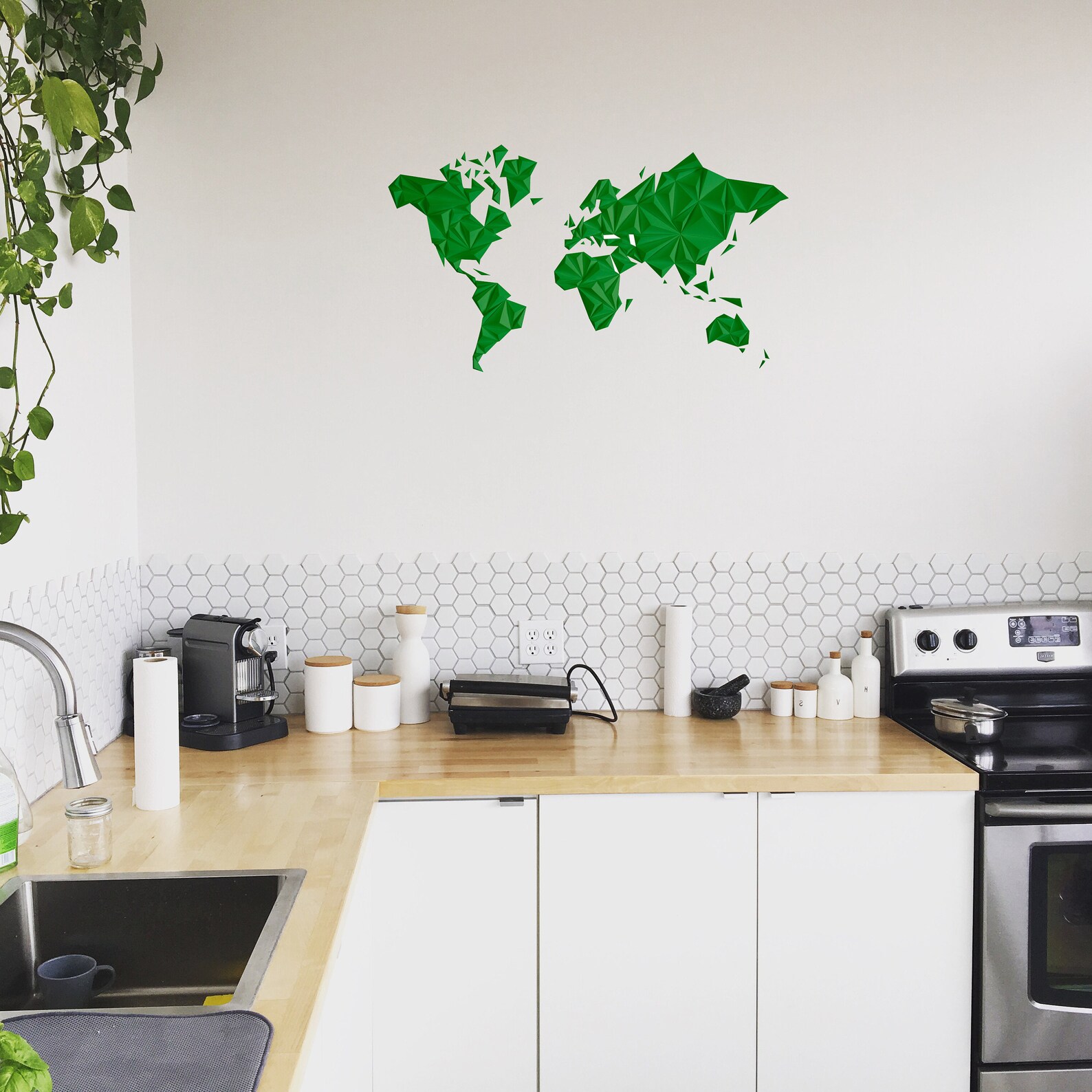 Kit Papercraft, World Map 3D Color at Choice S/M/L Size, Wall ...