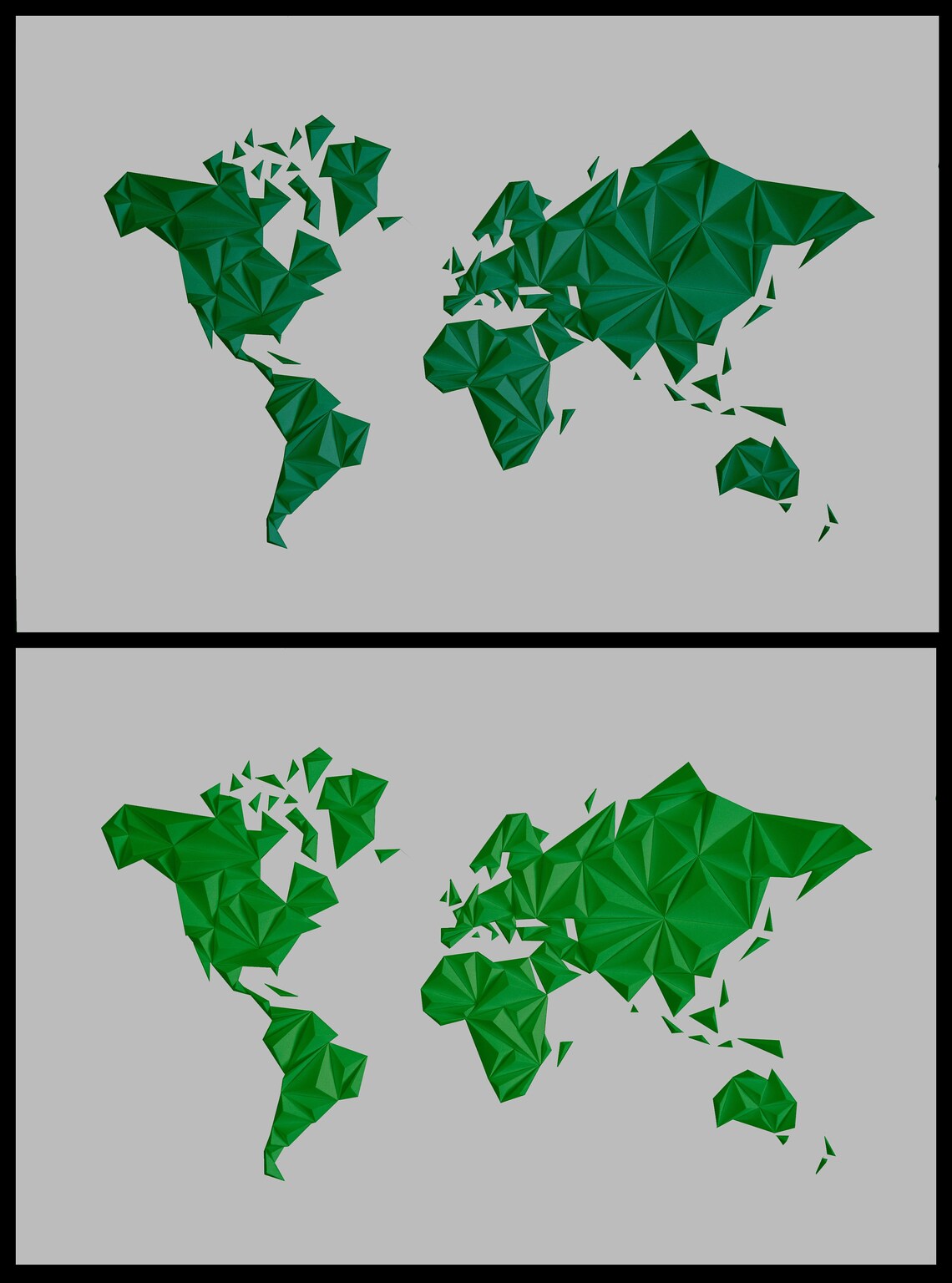 Kit Papercraft World Map 3D Color at Choice S/M/L Size Wall - Etsy