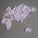 Kit Papercraft, World Map 3D White S/M/L Size, Wall Decoration, Made in ...