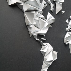 Kit Papercraft World Map 3D Gold/silver S/M/L Size Wall - Etsy