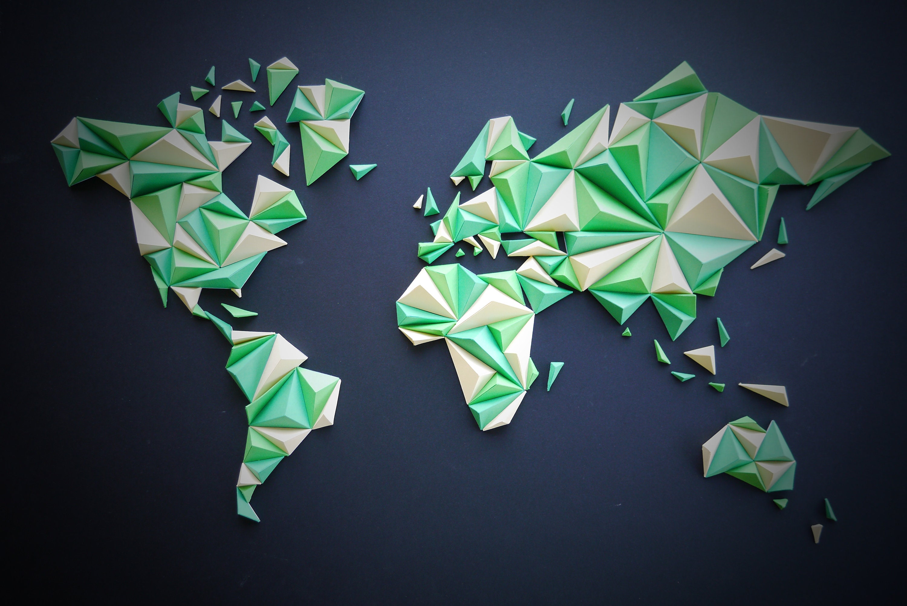 Papercraft Kit 3D Nature World Map Size S/M/L Wall - Etsy