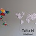 Kit Papercraft, World Map 3D White S/M/L Size, Wall Decoration, Made in ...