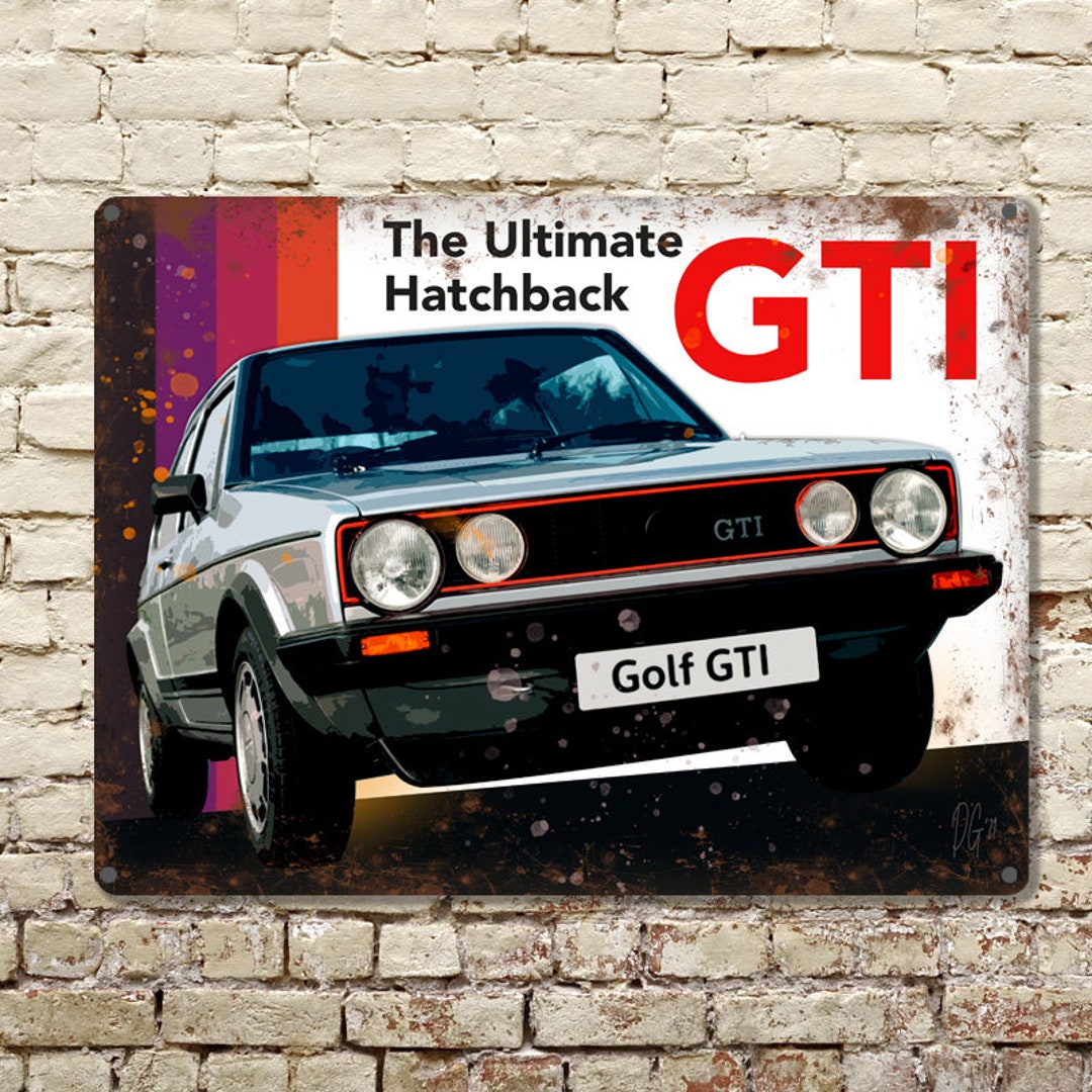 Golf Gti Advert, Metal Garage Sign for Man Cave - Etsy UK