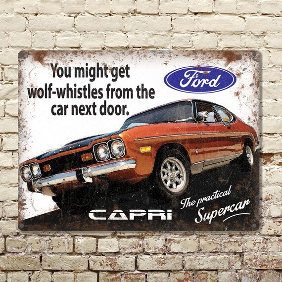 Ford Capri Advert Metal Garage Sign for Man Cave | Etsy