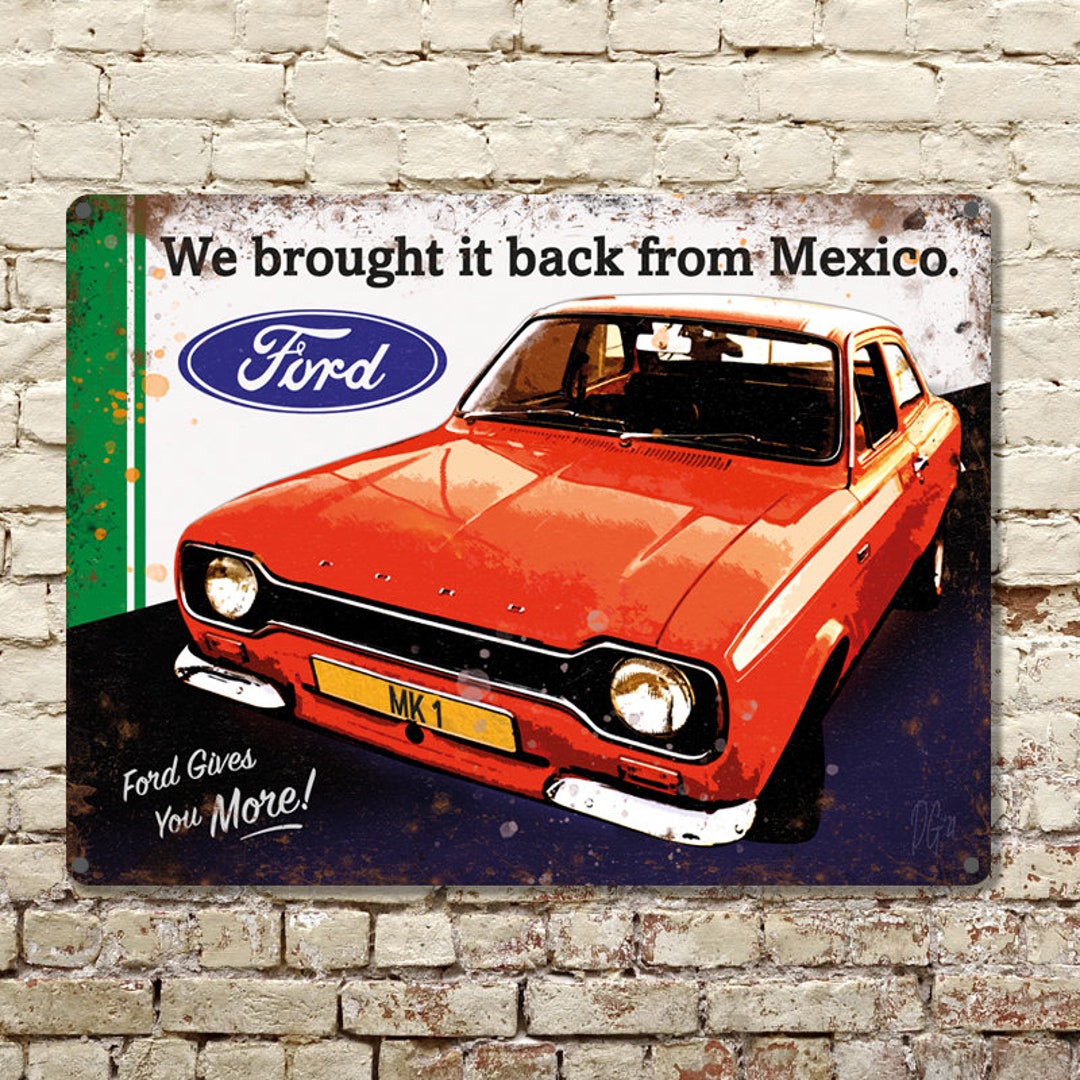 Ford Escort Mk1 Advert, Metal Garage Sign for Man Cave - Etsy UK