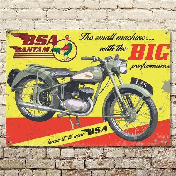 Bsa Motorcycle Sign - Etsy
