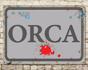 Orca Jaws Sign - Etsy